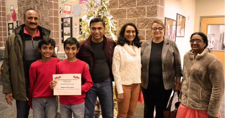 Twin brothers win separate holiday art contests